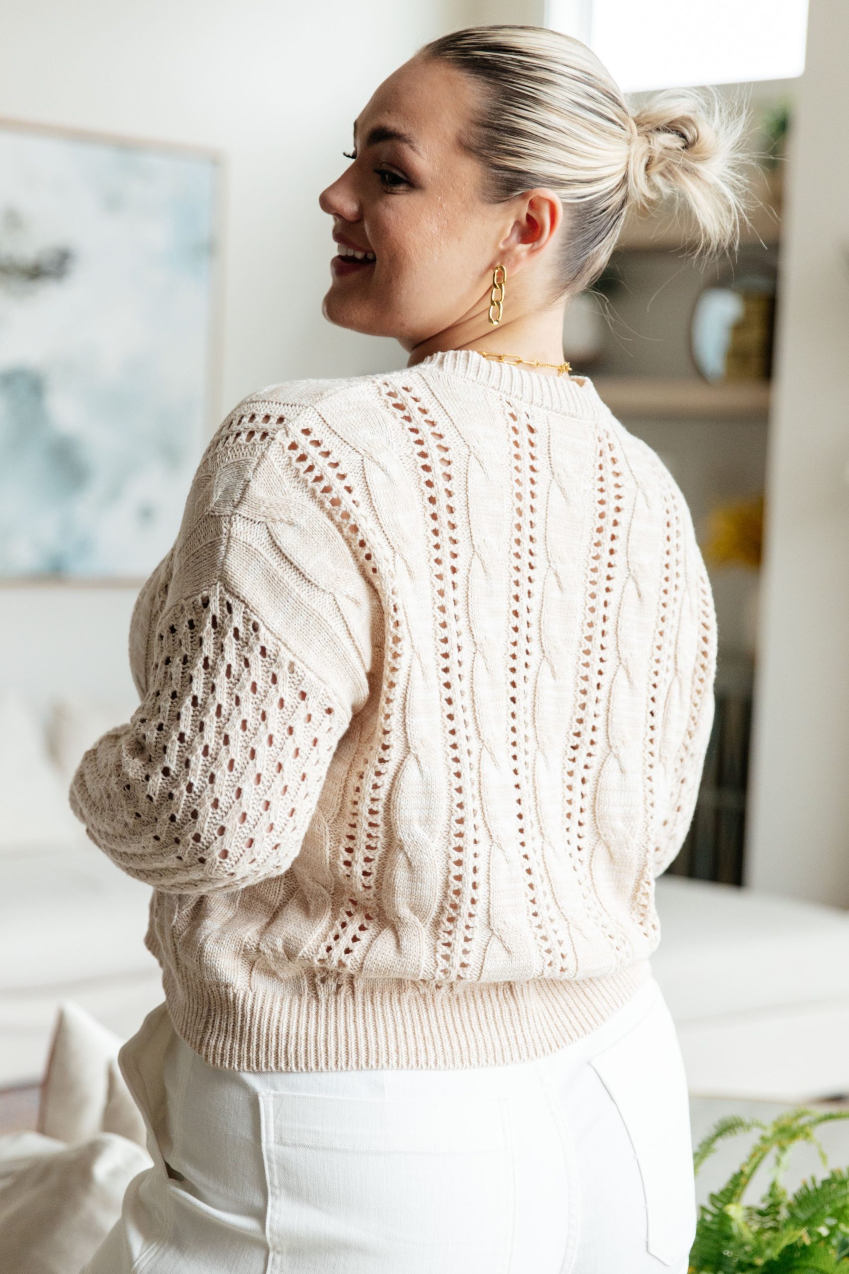 A Note of Thanks Cable Knit Sweater – velveflow