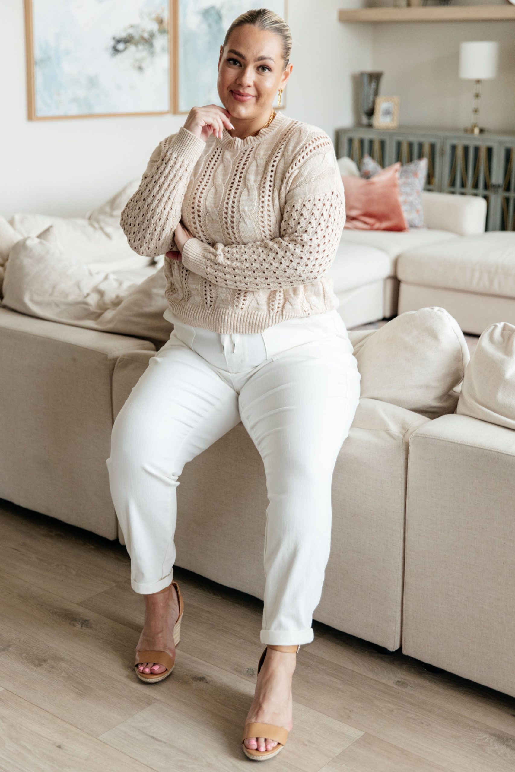 A Note of Thanks Cable Knit Sweater – velveflow
